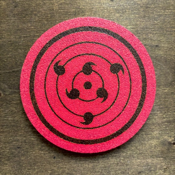Dining | Naruto Ten Tails Rinne Sharingan Laser Engraved Painted Cork ...